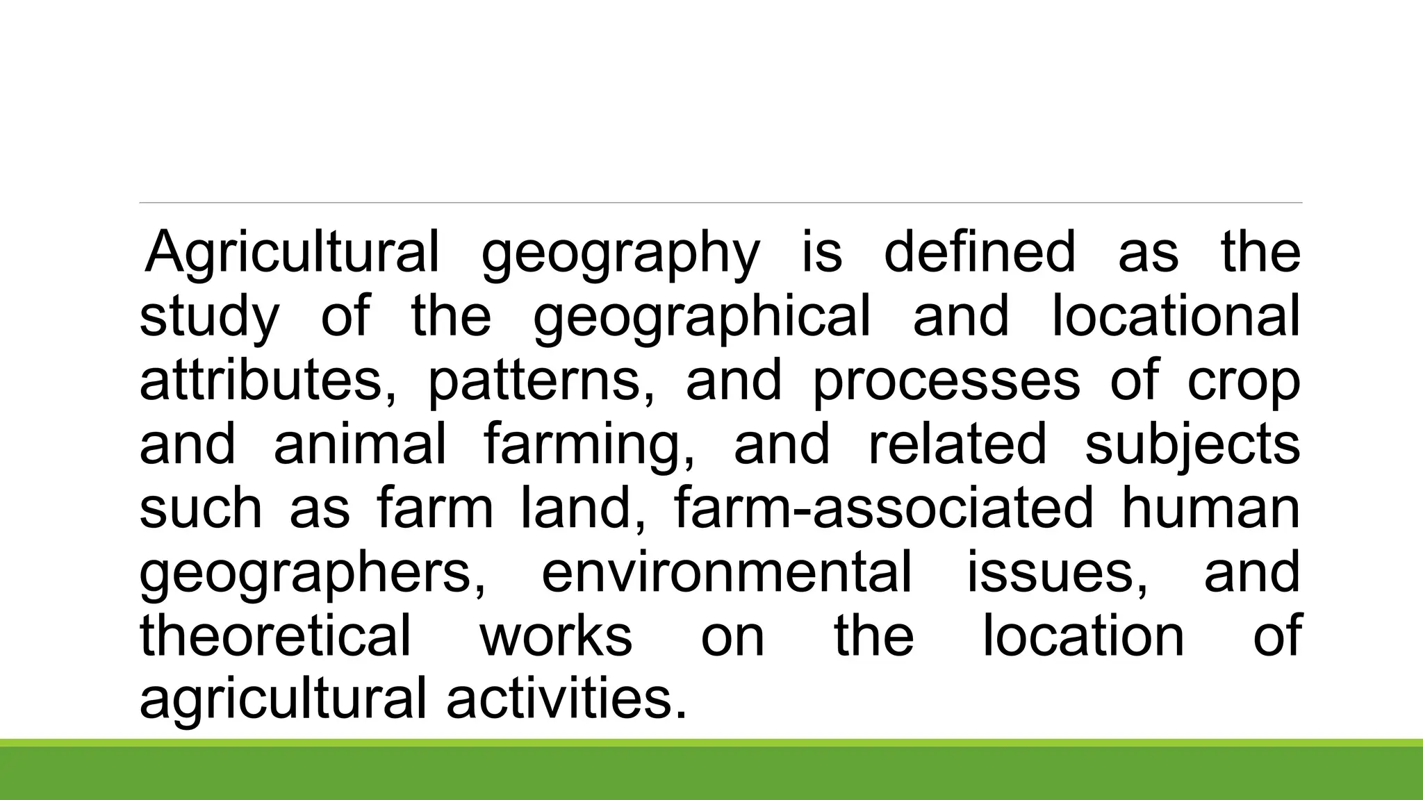 Population Geography and Agricultural Geography.pptx | Geography | Science