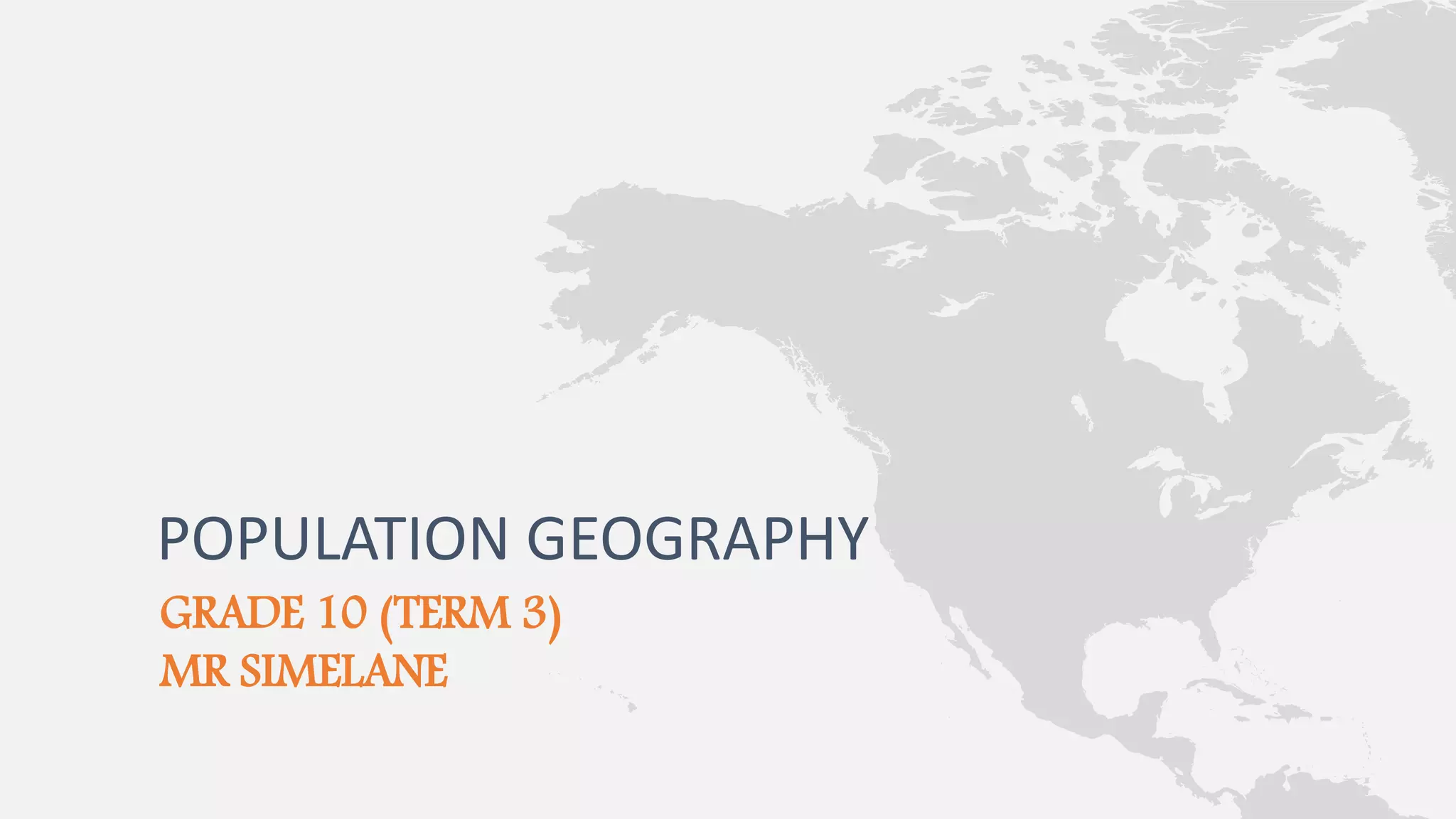 Population geography | PPTX