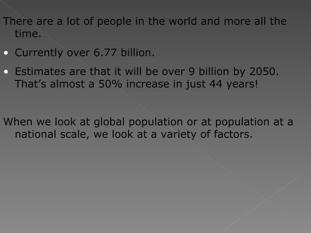 Population geography intro | PPT
