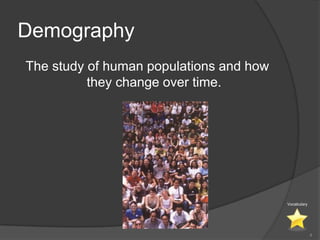 Population geography vocabulary | PPTX