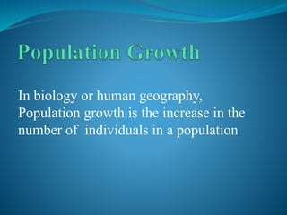 Population growth | PPTX