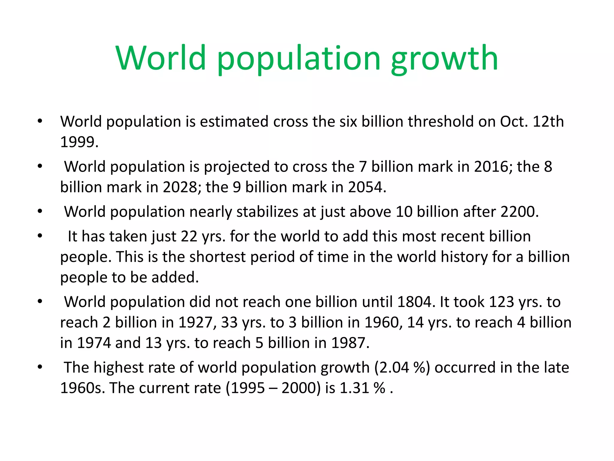 Population growth | PPTX