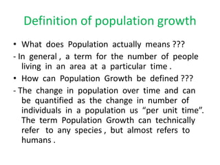 Population growth | PPTX