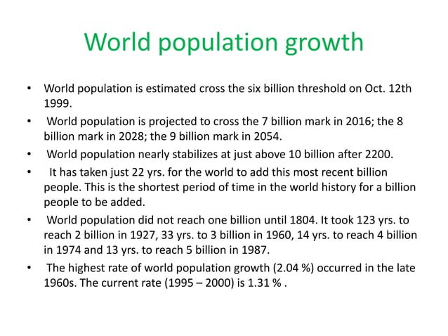 Population growth | PPTX | Science