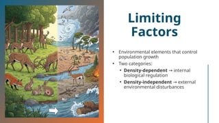 Population Growth: Density dependent and independent factors | PPTX