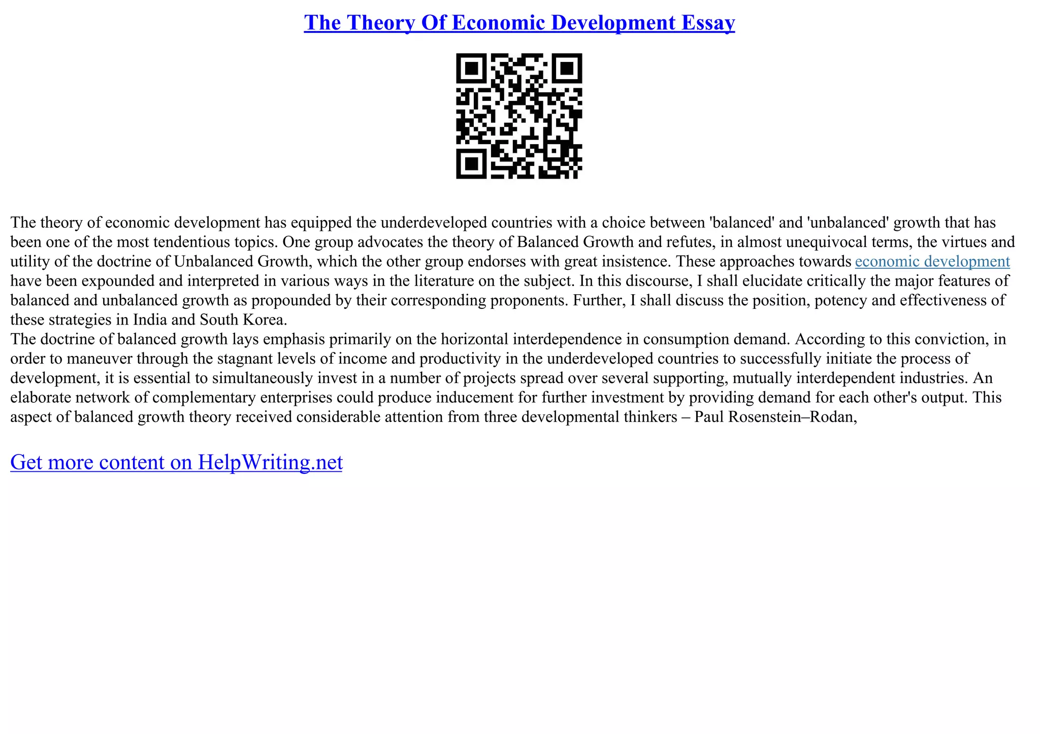 Population Growth And Economic Development | PDF