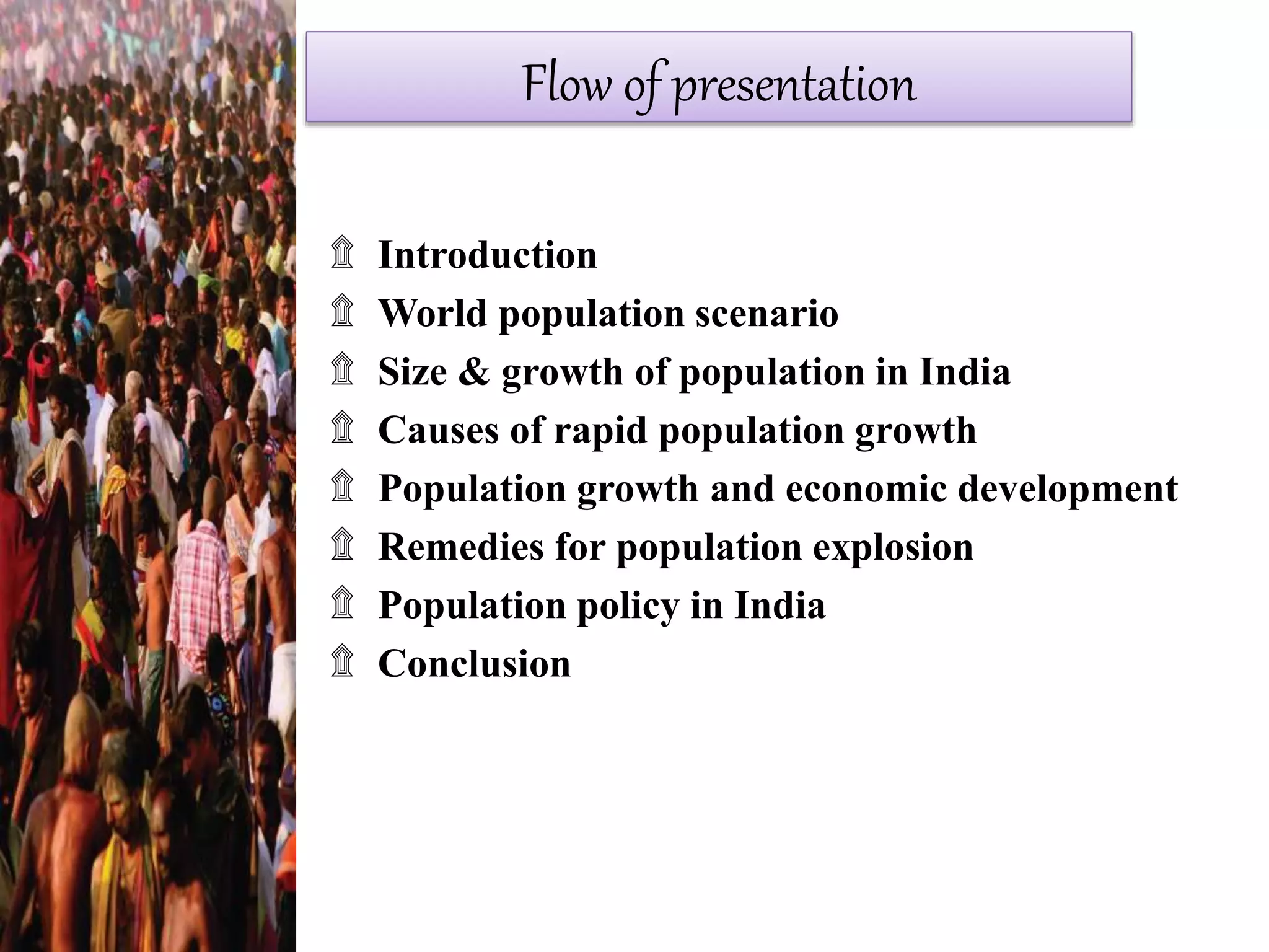 Population growth and economic development in india | PPTX