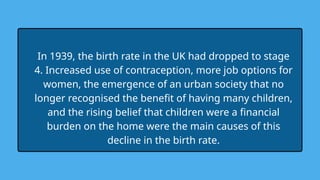 Population Growth for A level Geography Powerpoint | PPTX