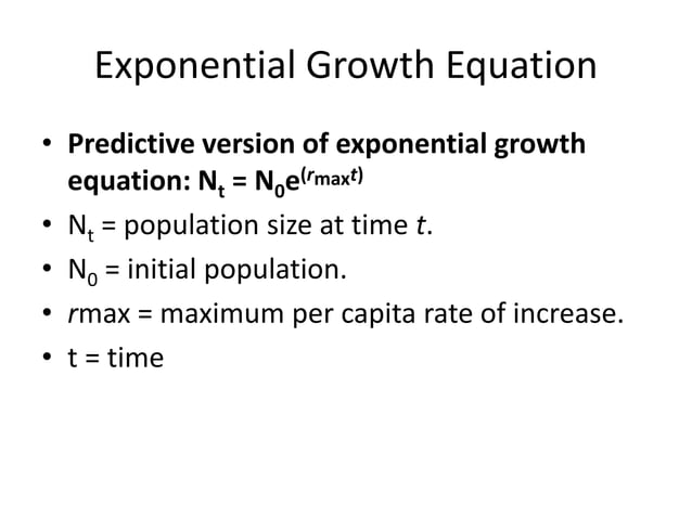 Population Growth Equations: Revisted | PPT