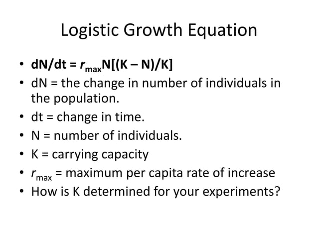 Population Growth Equations: Revisted | PPT