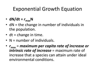 Population Growth Equations: Revisted | PPT