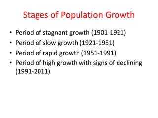 Population Growth in India : Trends & Patterns | PDF