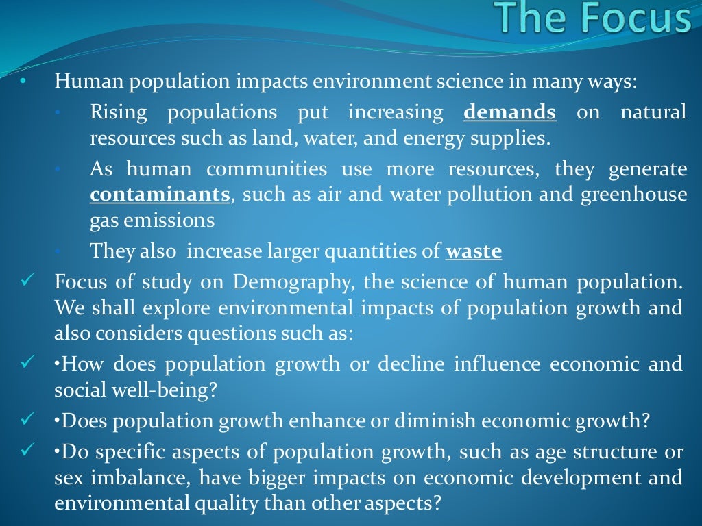 Population growth & its effect on environment