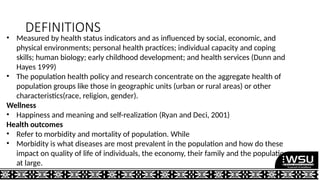 POPULATION HEALTH to know the different pptx | PPTX