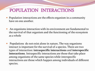 Population interaction ppt | PPTX