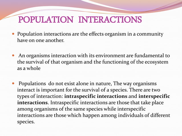 Population interaction ppt | PPTX | Gardening | Home & Garden