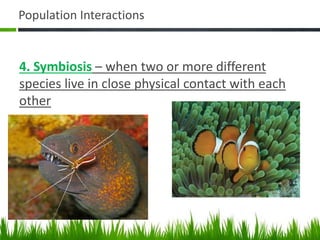 Population interactions and special species types | PPT