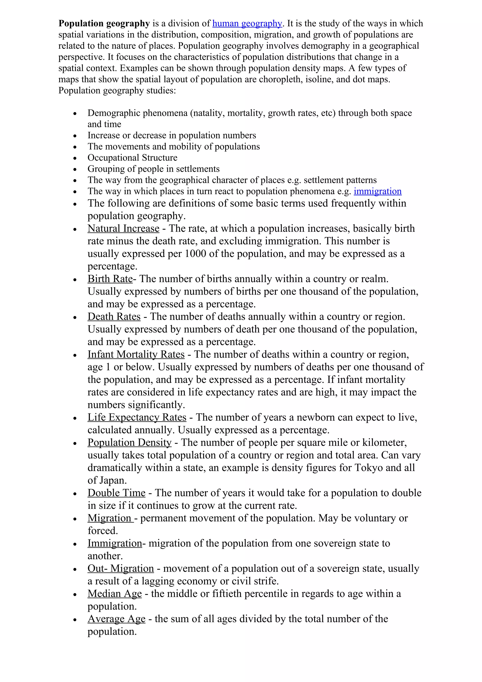 Population introduction notes | PDF