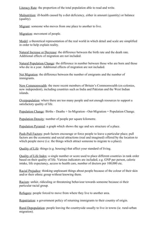 Population introduction notes | PDF