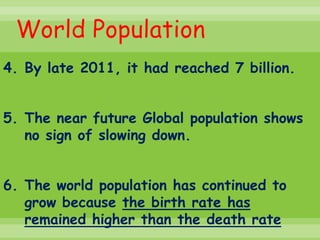 Population lesson 1 world population growth | PPTX