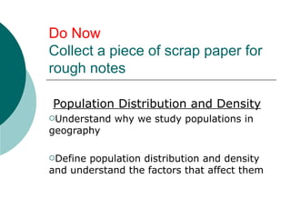 Population Lesson 1 2009 10 | PPT
