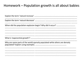 Population lesson 2 | PPT