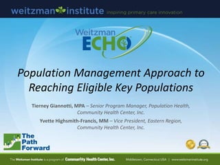 Population Management Approach to Vaccines | PPTX