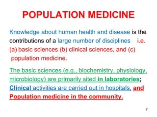 Population medicine | PPTX