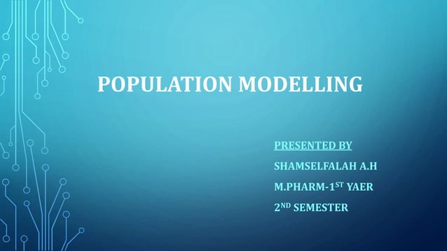 Population Modelling Overview | PPT