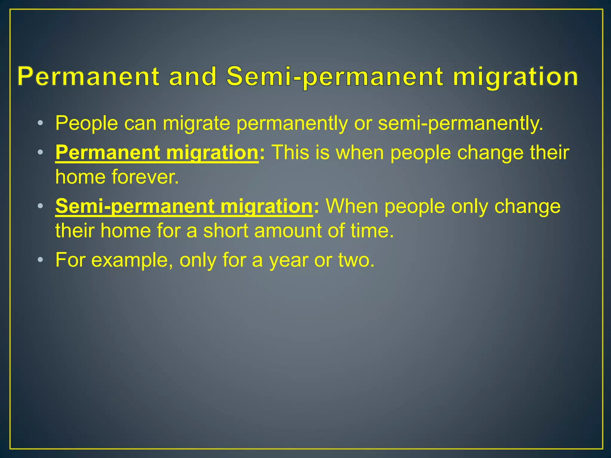 Population movements | PPTX