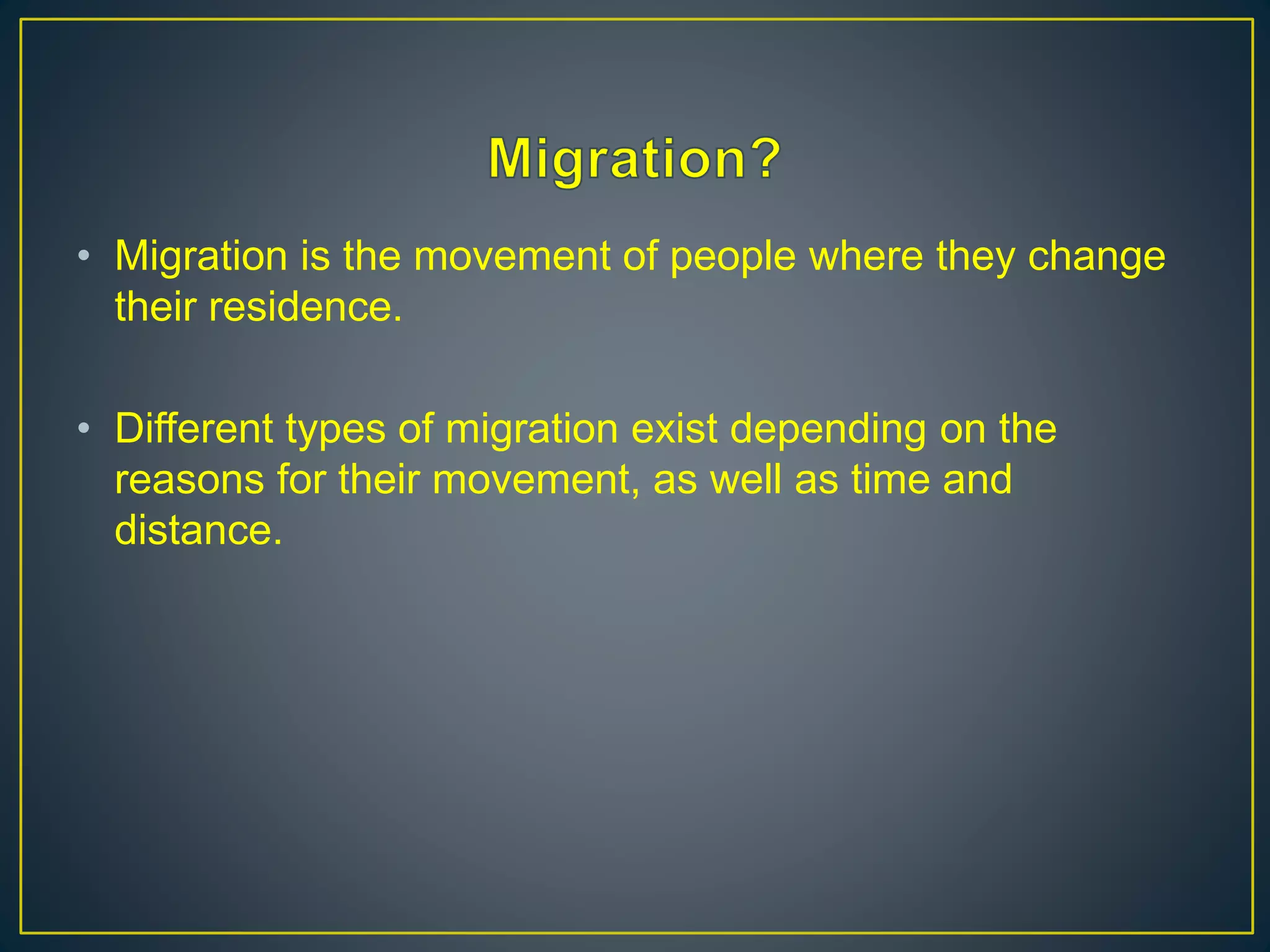 Population movements | PPTX