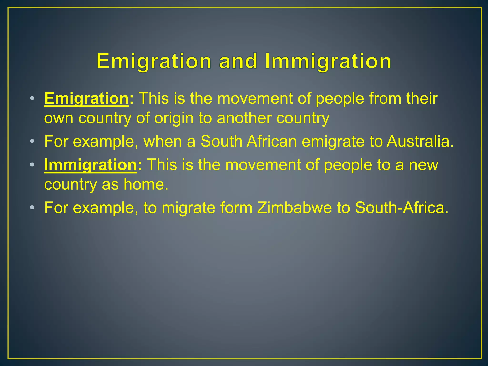 Population movements | PPTX