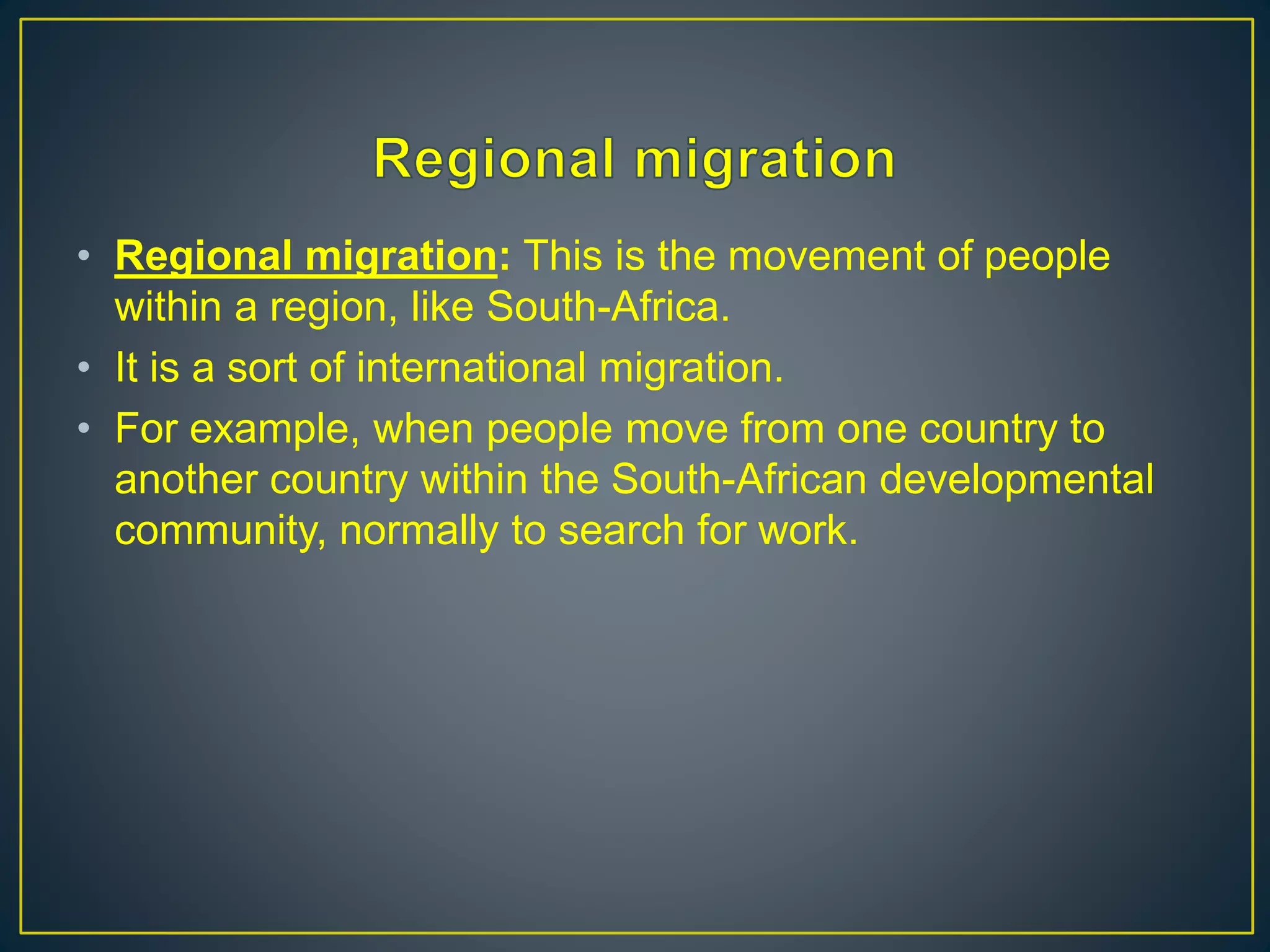 Population movements | PPTX