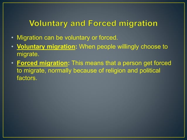 Population movements | PPTX