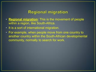 Population movements | PPTX