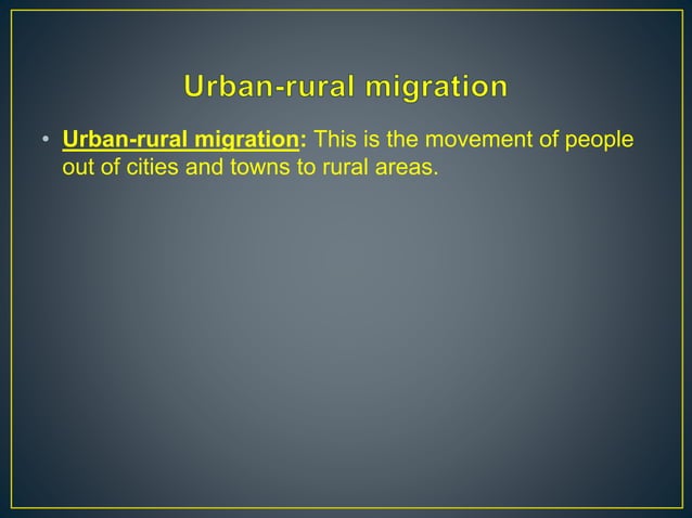 Population movements | PPTX