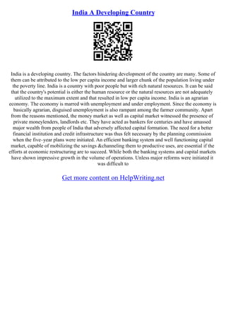 Population Of India Essay | PDF