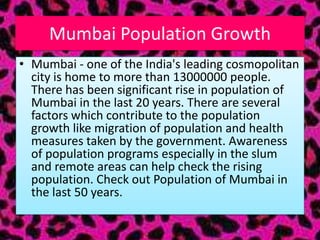 Population pattern of bombay | PPT