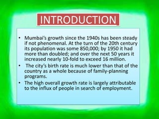 Population pattern of bombay | PPT