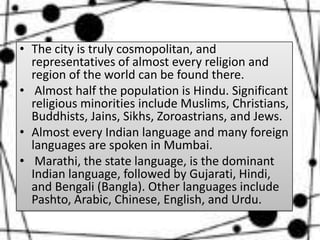 Population pattern of bombay | PPTX