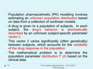 Population pharmacokinetics | PPTX