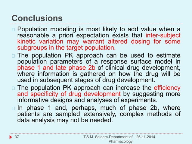 Population pharmacokinetics | PPTX