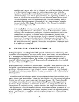 Population_Pharmacokinetics and its effects | PDF