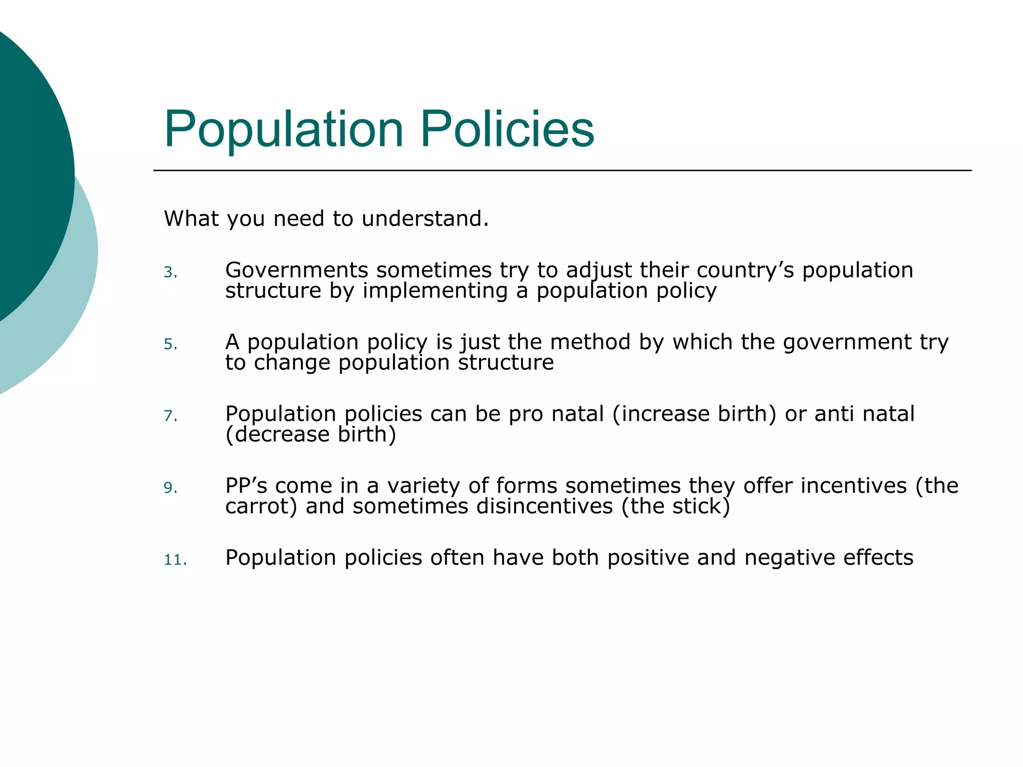 Population Policies Lesson Outline | PPT | Birth | Personal ...