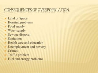 Population problem in india | PPTX