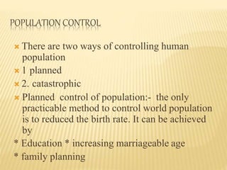 Population problem in india | PPTX