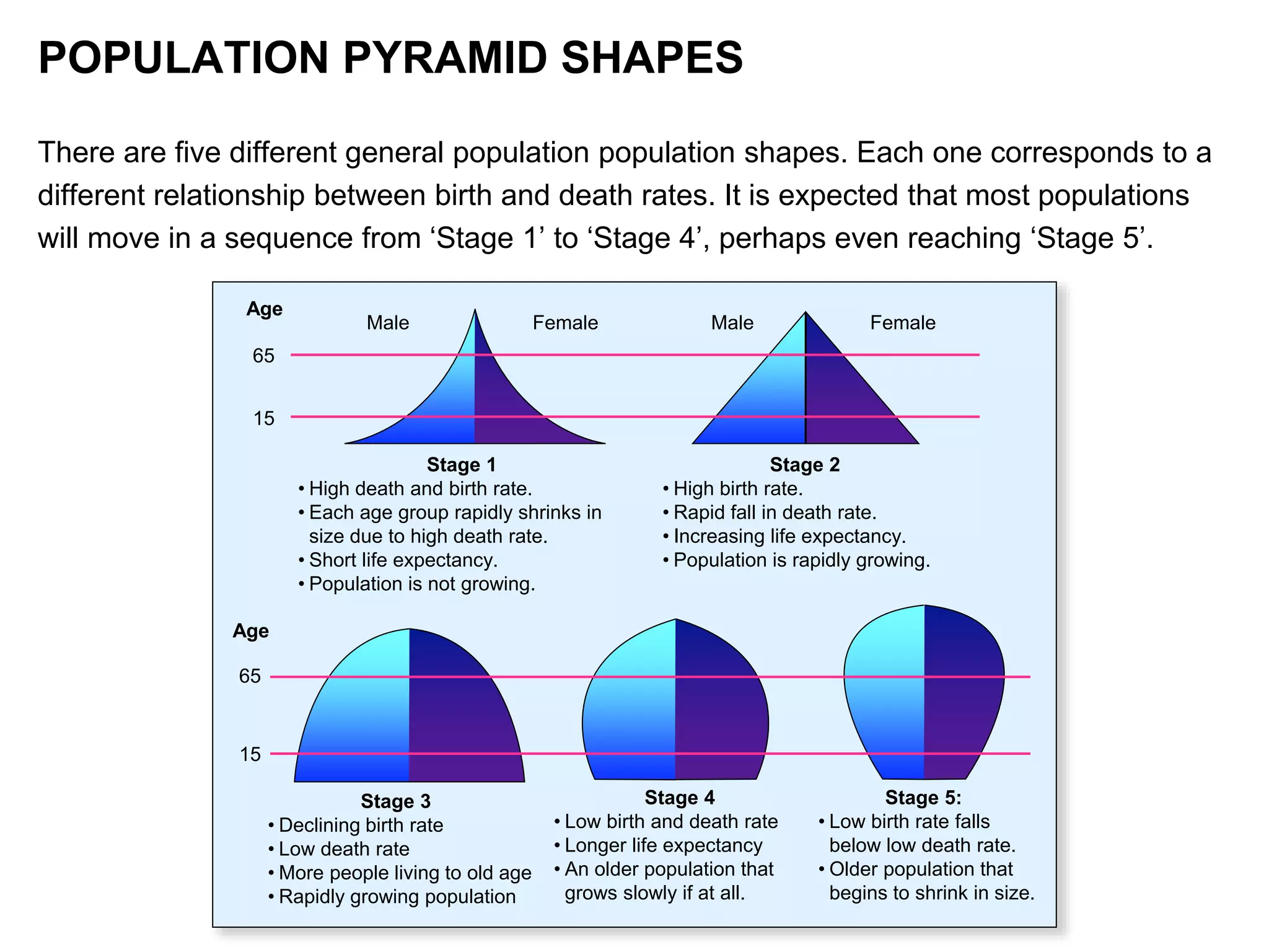 Year 7 Geography Population Pyramids | PPTX
