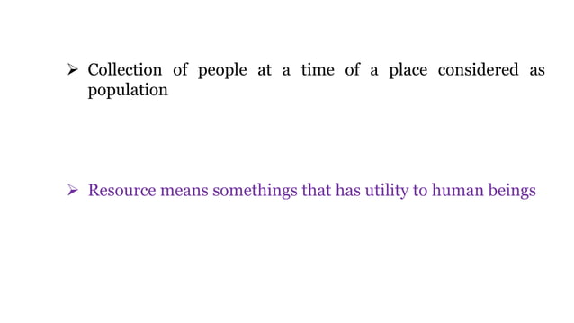 Population Resource relationship | PPTX | Geography | Science