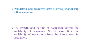 Population Resource relationship | PPTX