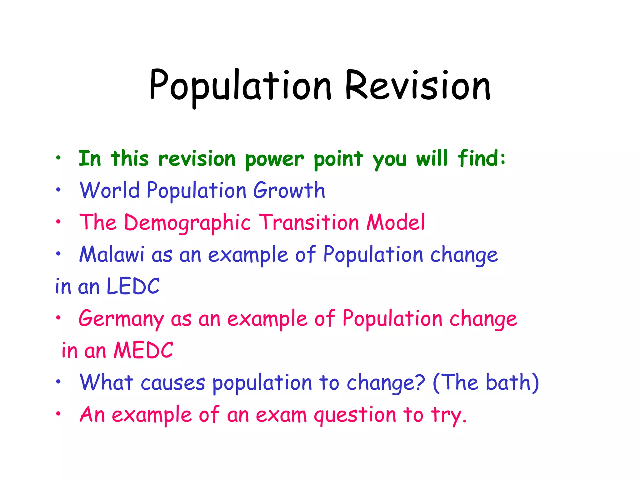 Population Revision | PPT